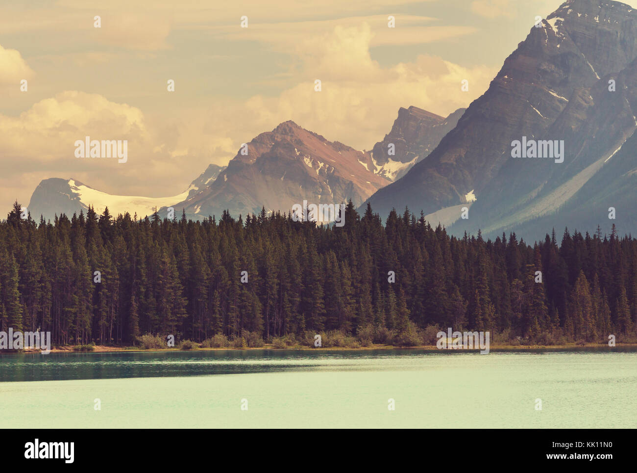 Serene scene by the lake in Canada Stock Photo - Alamy