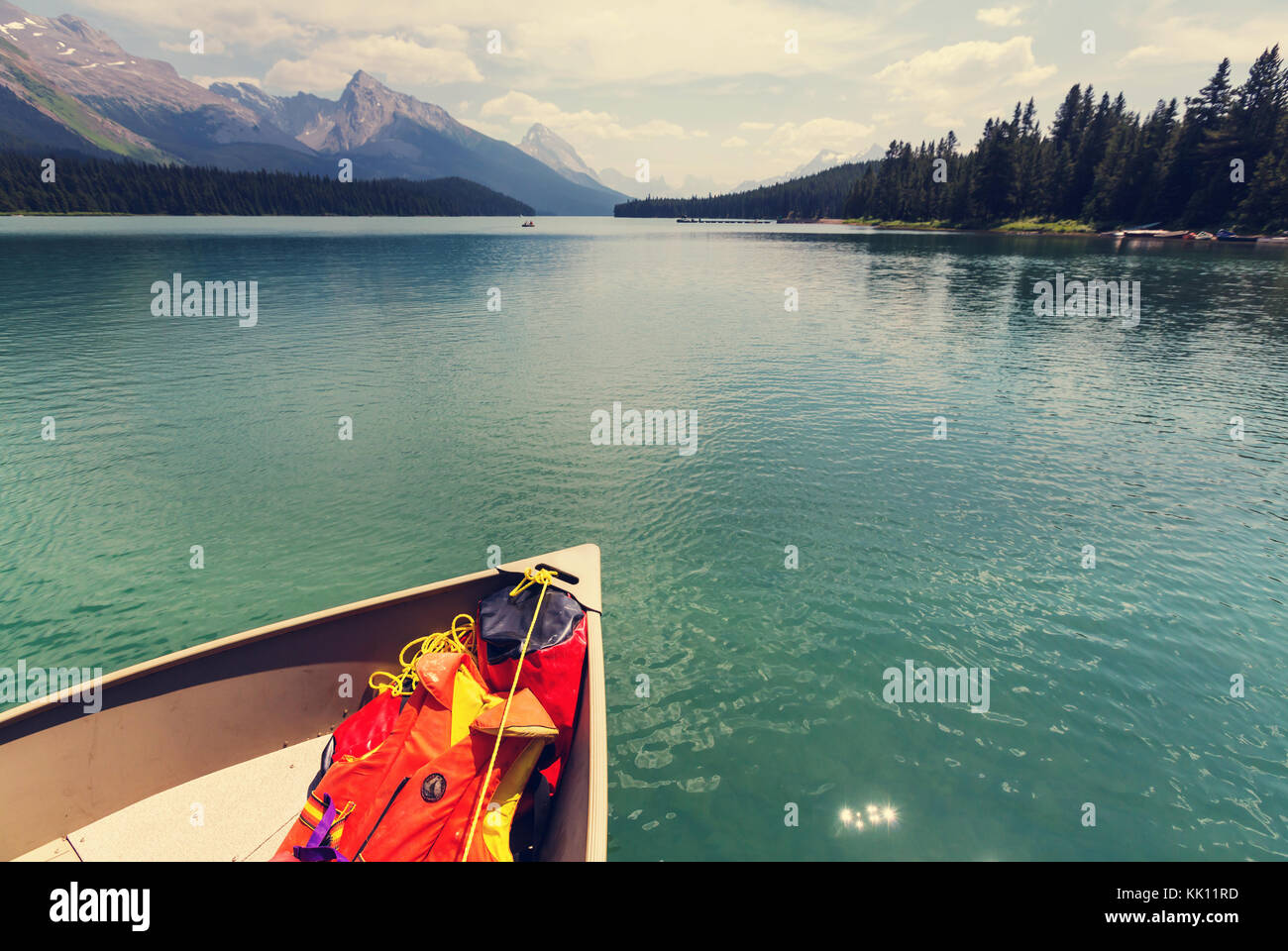 Serene scene by the lake in Canada Stock Photo - Alamy