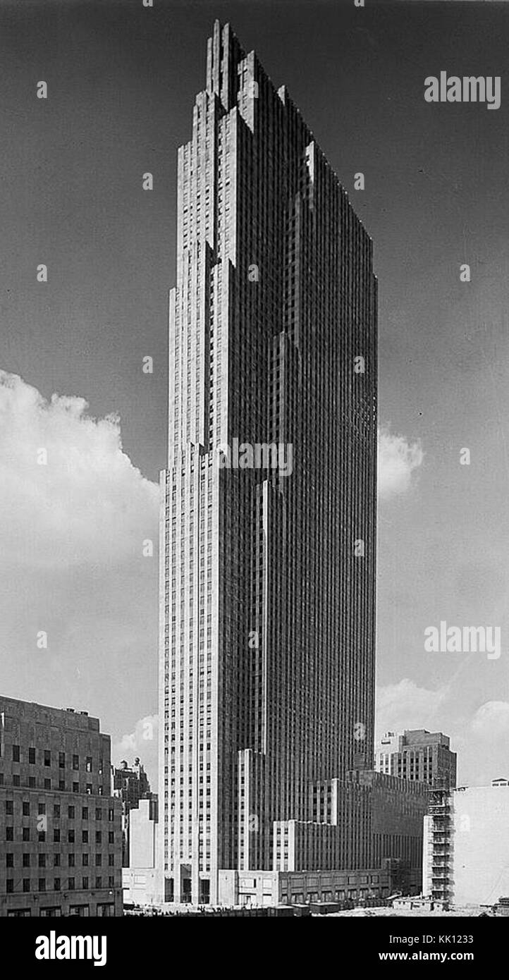 Rockefeller plaza rockefeller center in Black and White Stock Photos ...