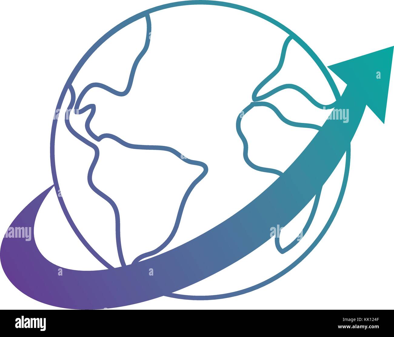 world planet earth with arrow Stock Vector Image & Art - Alamy