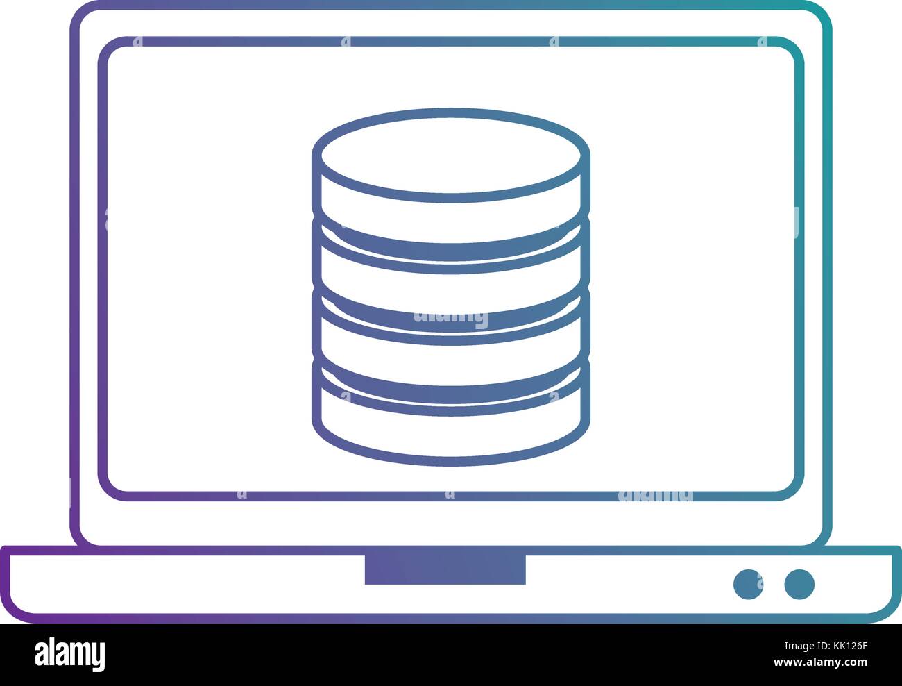 laptop computer with data disk Stock Vector Image & Art - Alamy