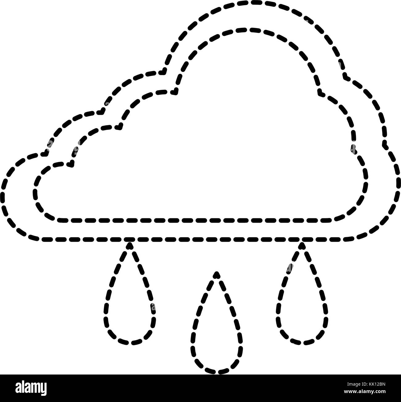 cloud silhouette with rain drops Stock Vector Image & Art - Alamy