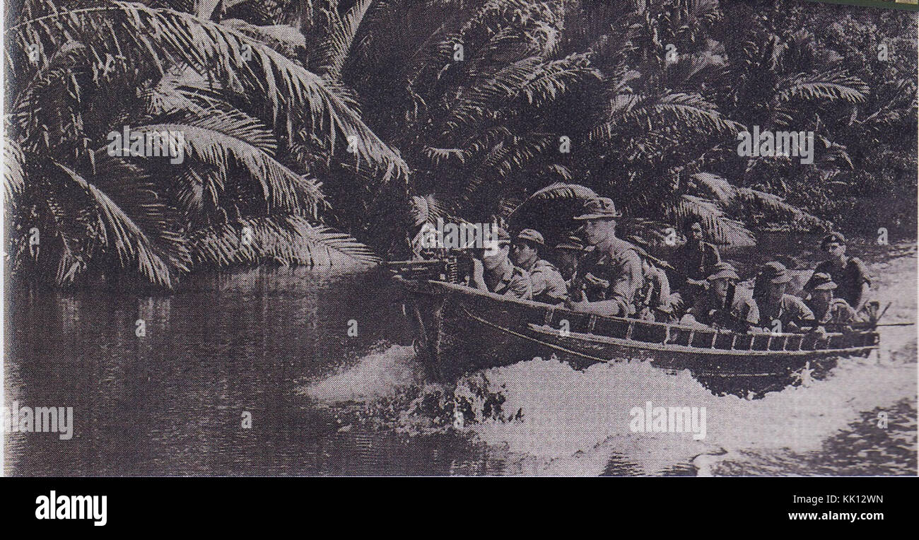 Royal Marines Commando patrolling in Sabah, Indonesia Malaysia ...