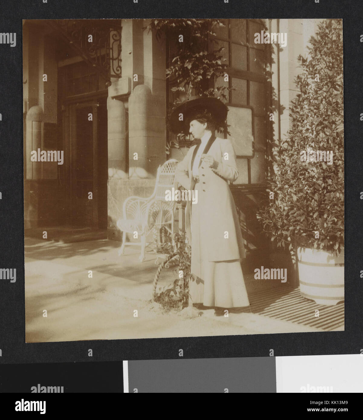 This photograph, from the Sam Eyde Archive, features an unknown woman ...