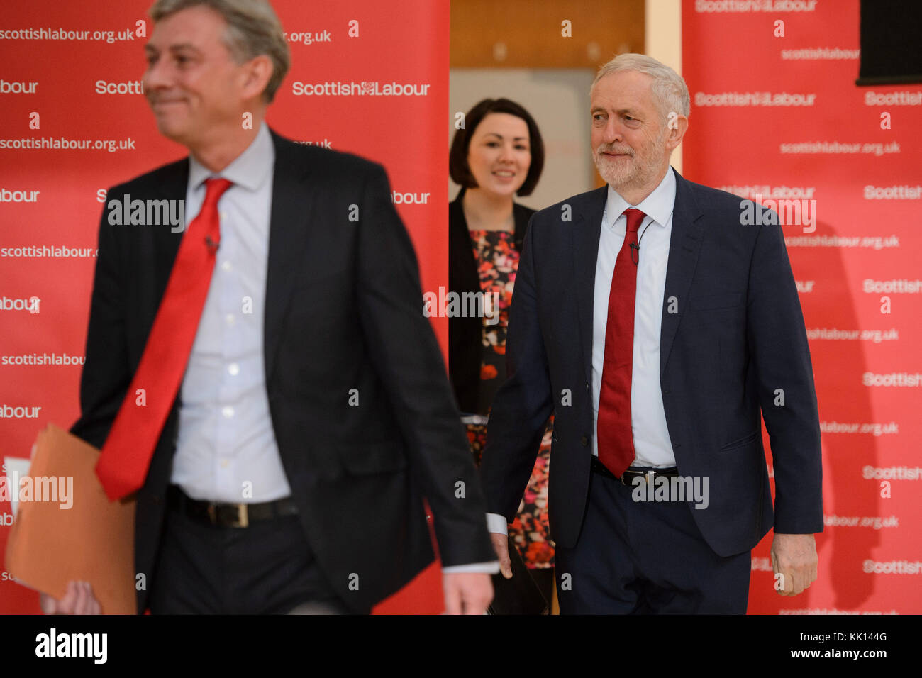 Labour leader Jeremy Corbyn and the party's new leader in Scotland ...