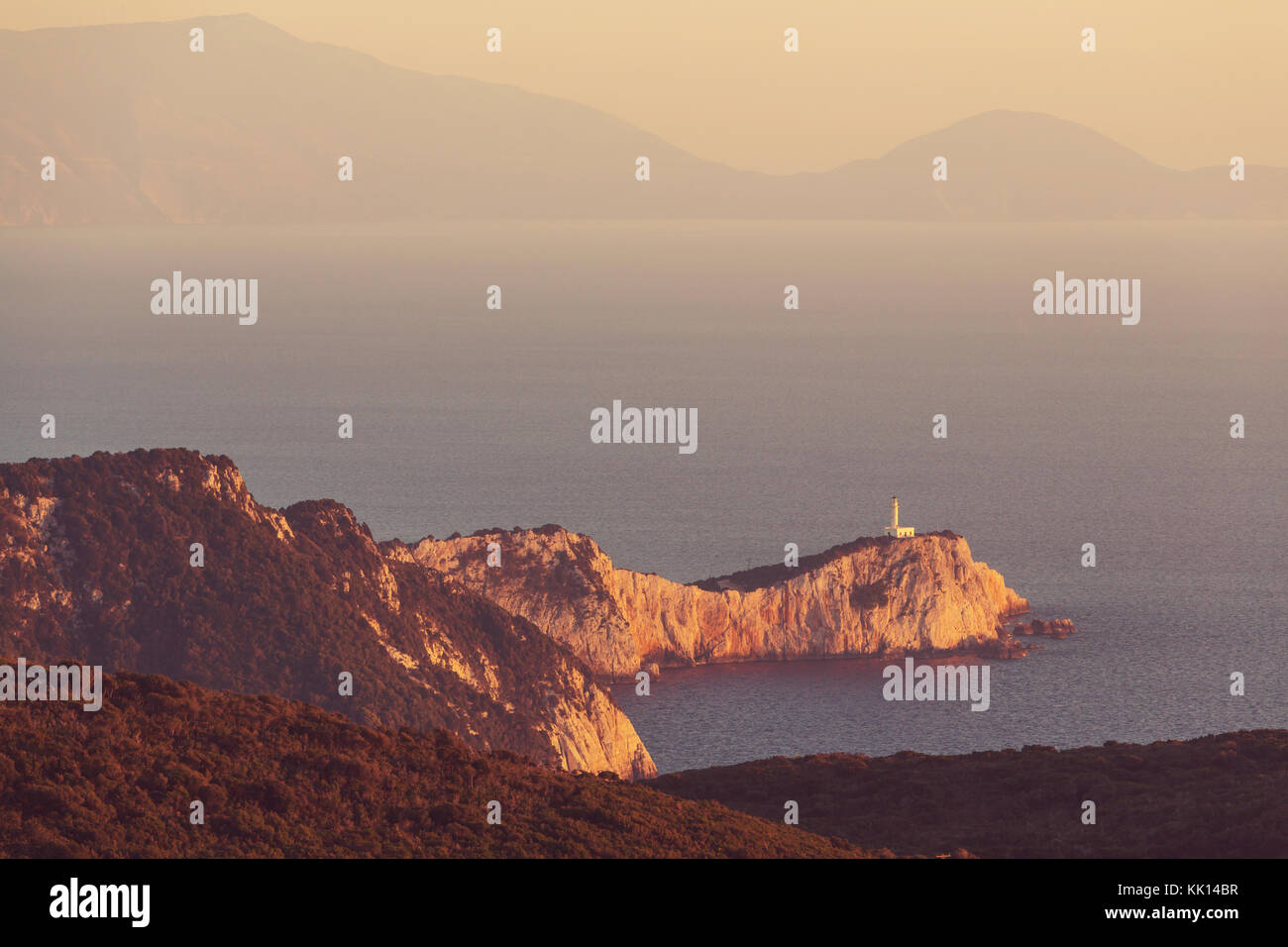 Sunset on Lefkada island Stock Photo - Alamy
