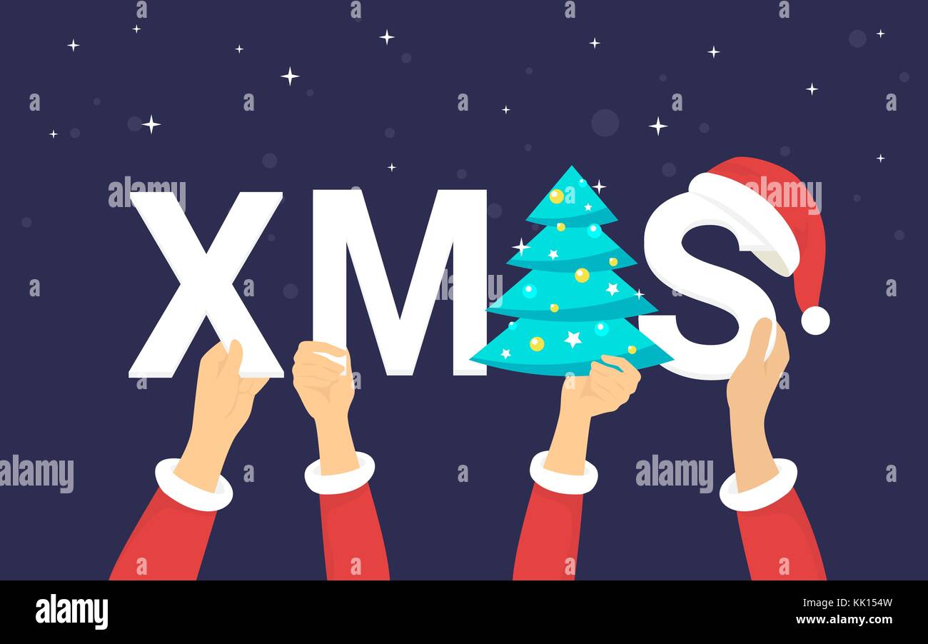 Xmas letters for christmas celebration and greetings vector ...