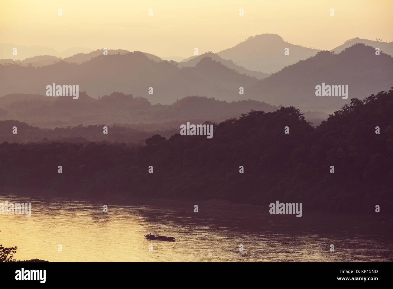 Luang Prabang view from above, Laos Stock Photo - Alamy