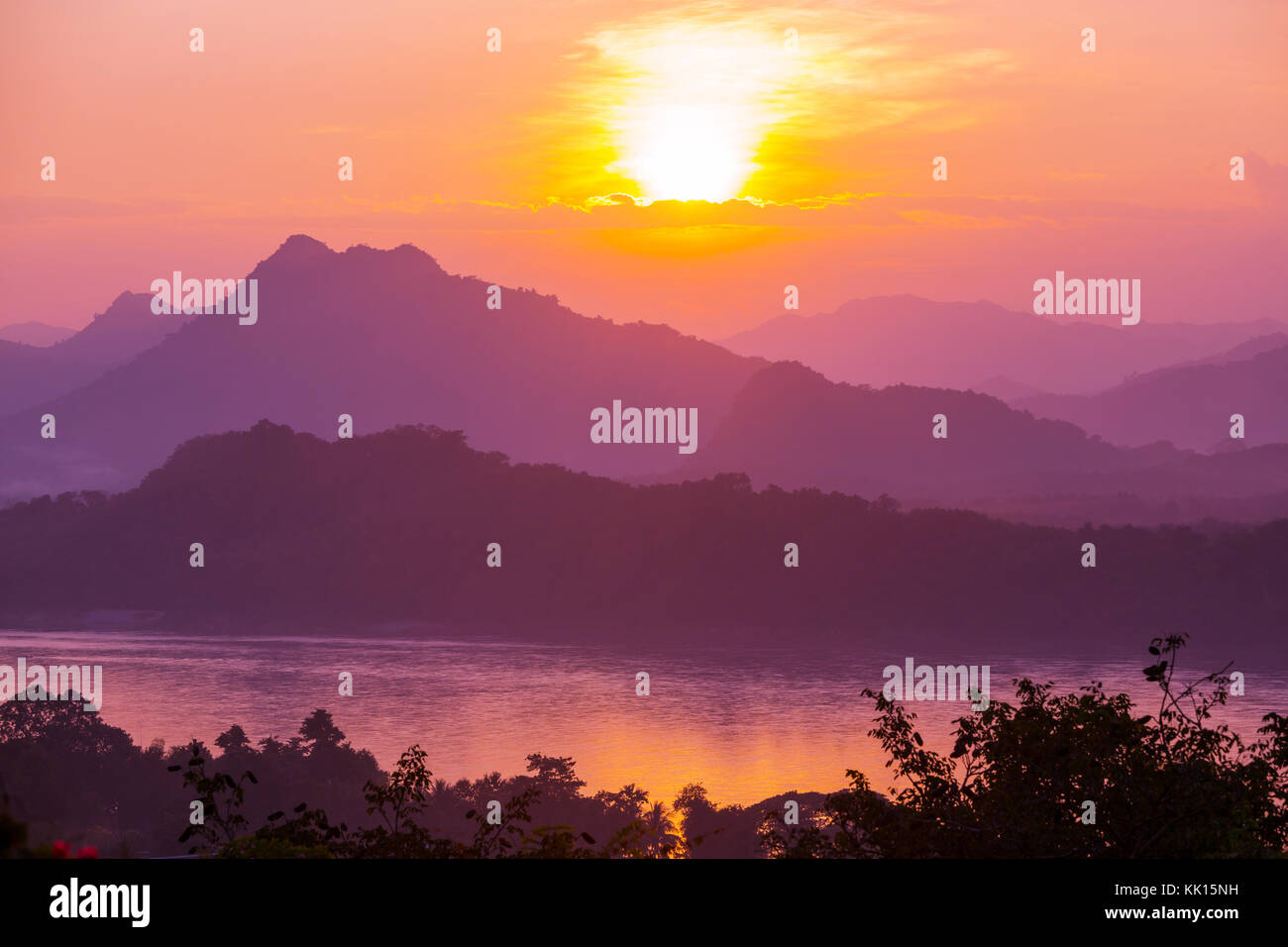 Luang Prabang view from above, Laos Stock Photo - Alamy