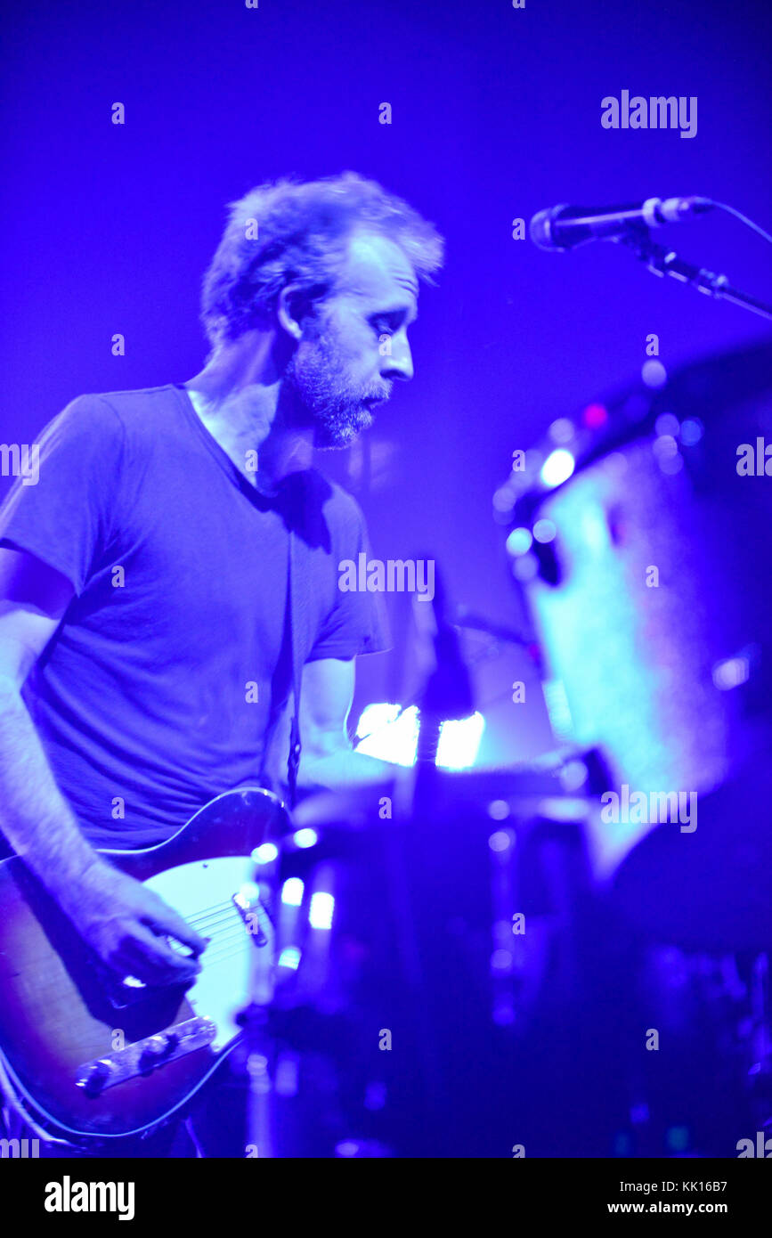 LCD Soundsystem performing live on stage at the James L. Knight Center ...