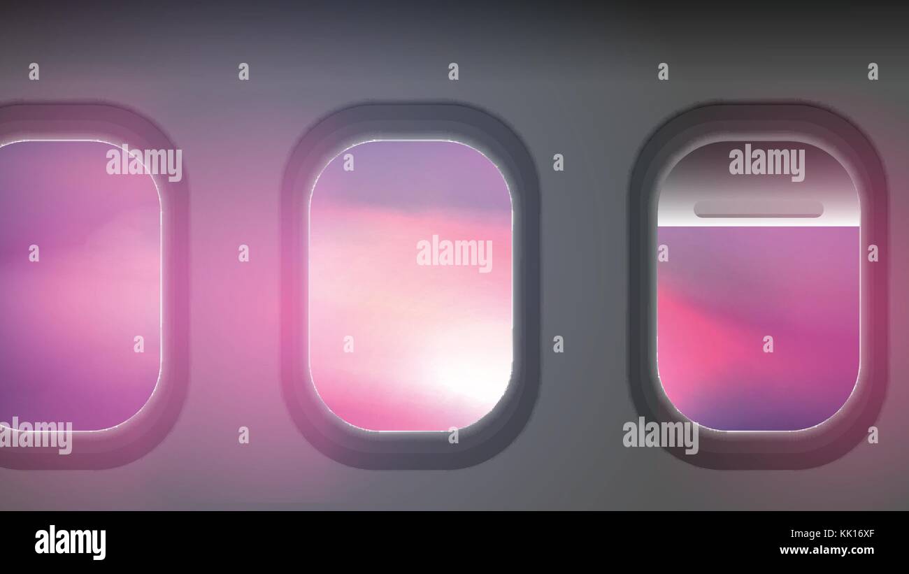 View out aircraft window Stock Vector Images - Alamy