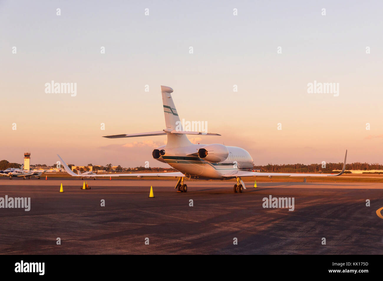 Private jet airplane parked on hi-res stock photography and images - Alamy