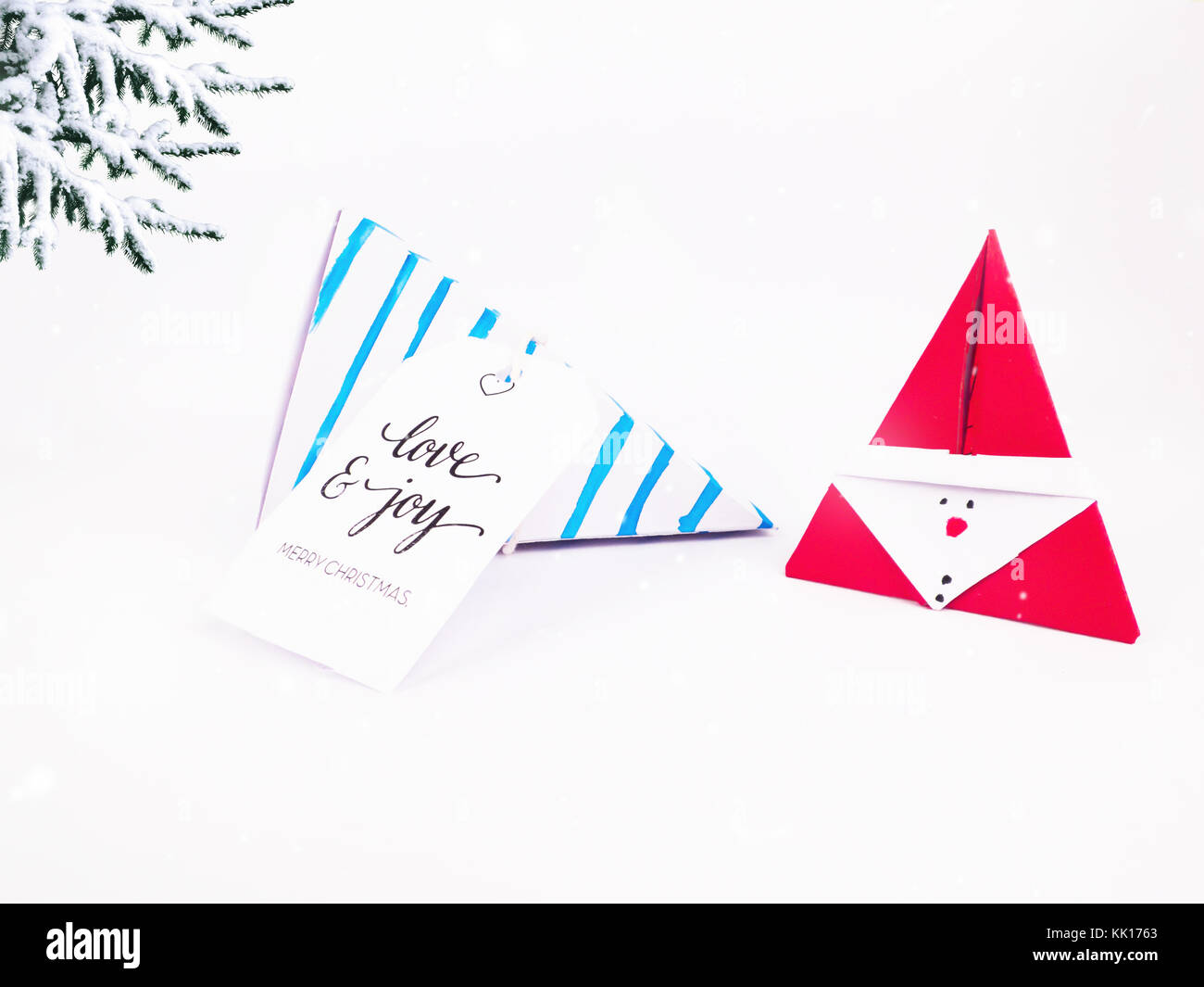 Christmas Decoration with Blue Triangle Wafers Gift Box and christmas ...