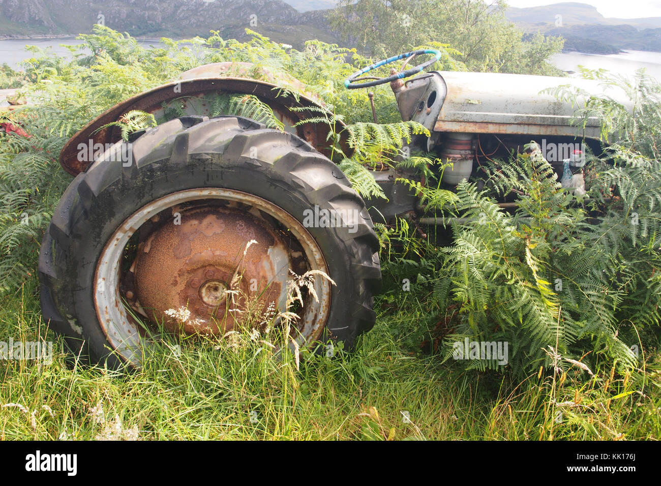 Old farm tractor steering wheel hi-res stock photography and images - Alamy
