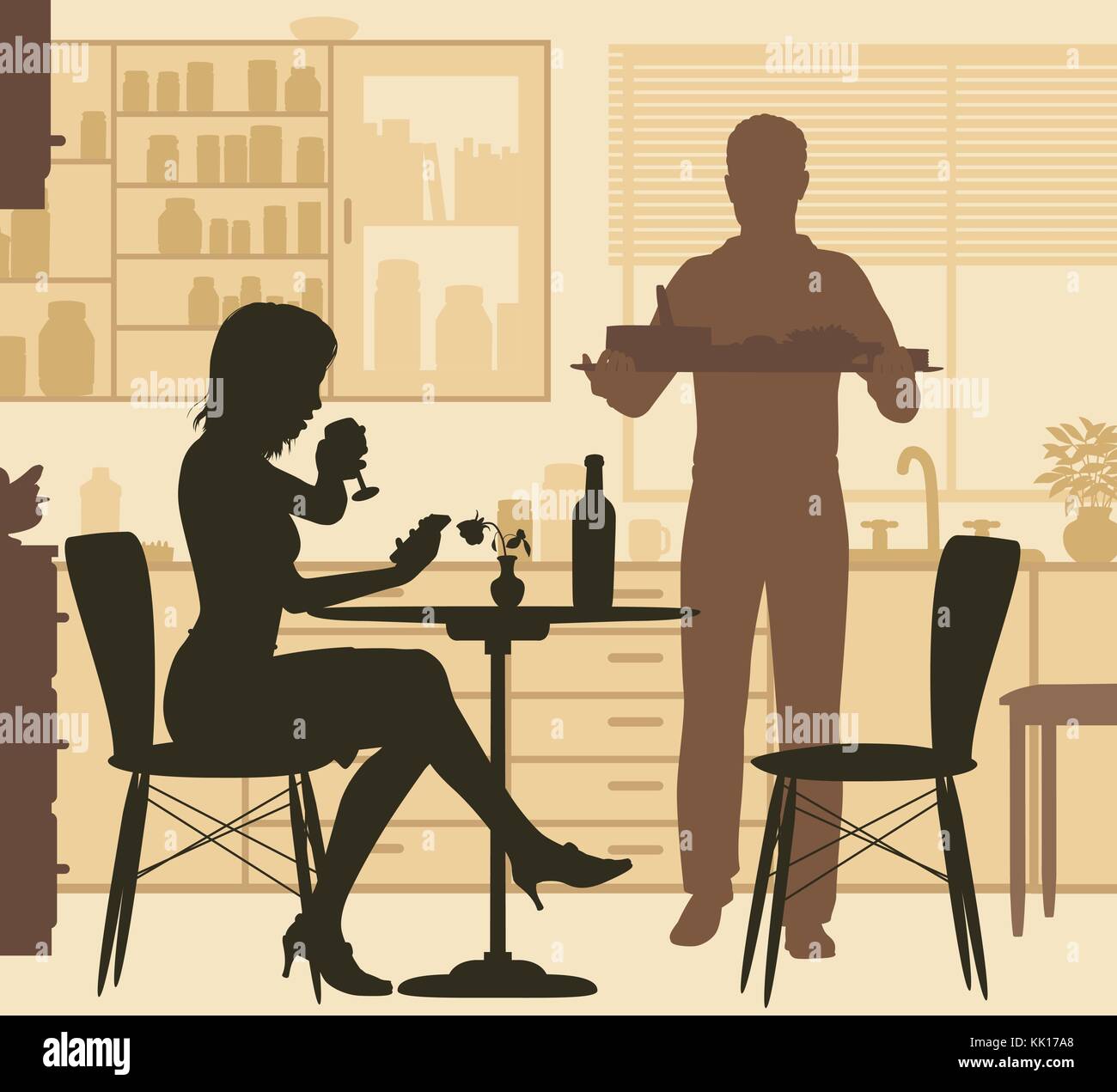 Role reversal man woman Stock Vector Images - Alamy