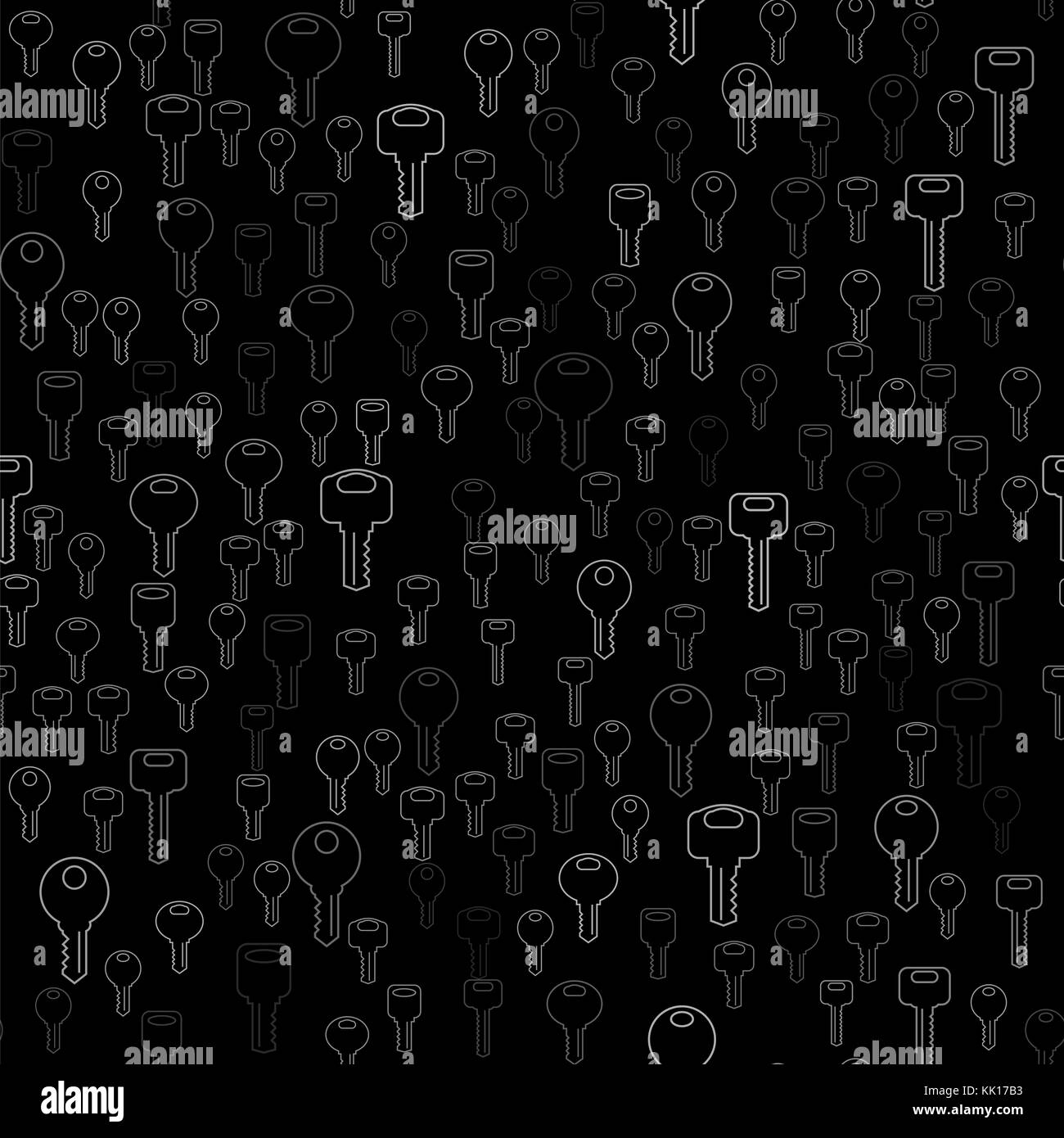 Line Silhouettes of Key Seamless Pattern Stock Photo - Alamy
