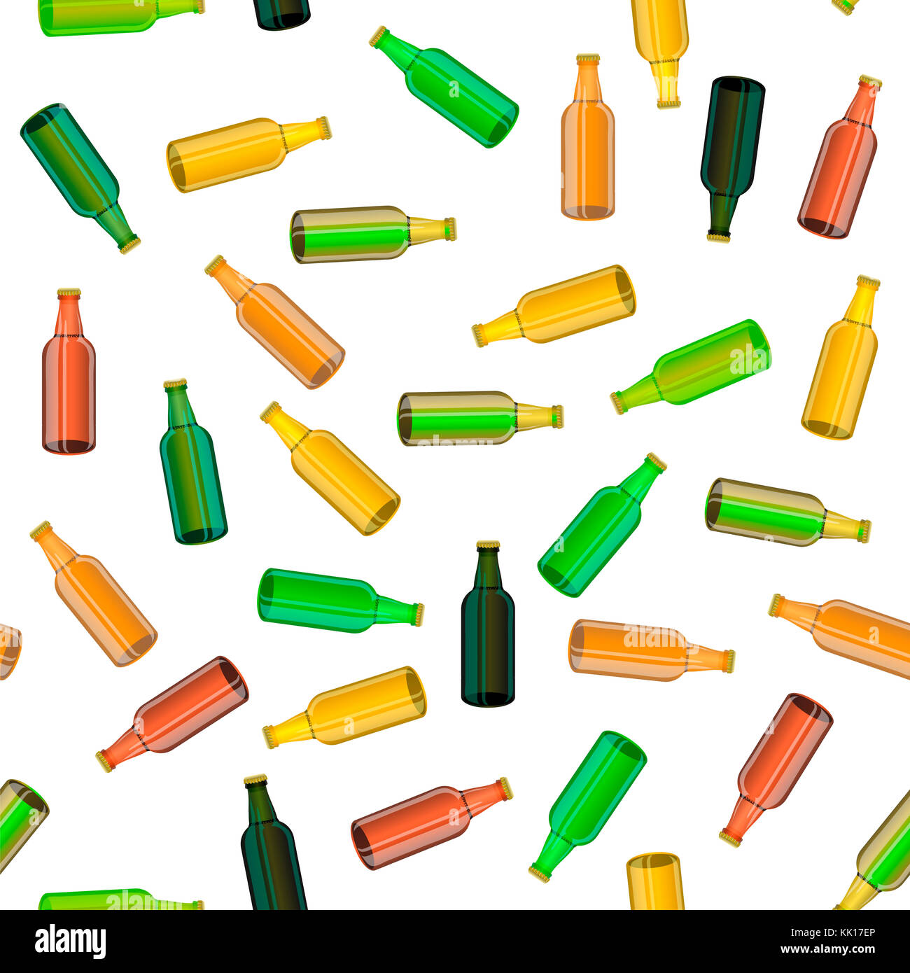 Colored Glass Bottle Seamless Pattern Stock Photo - Alamy