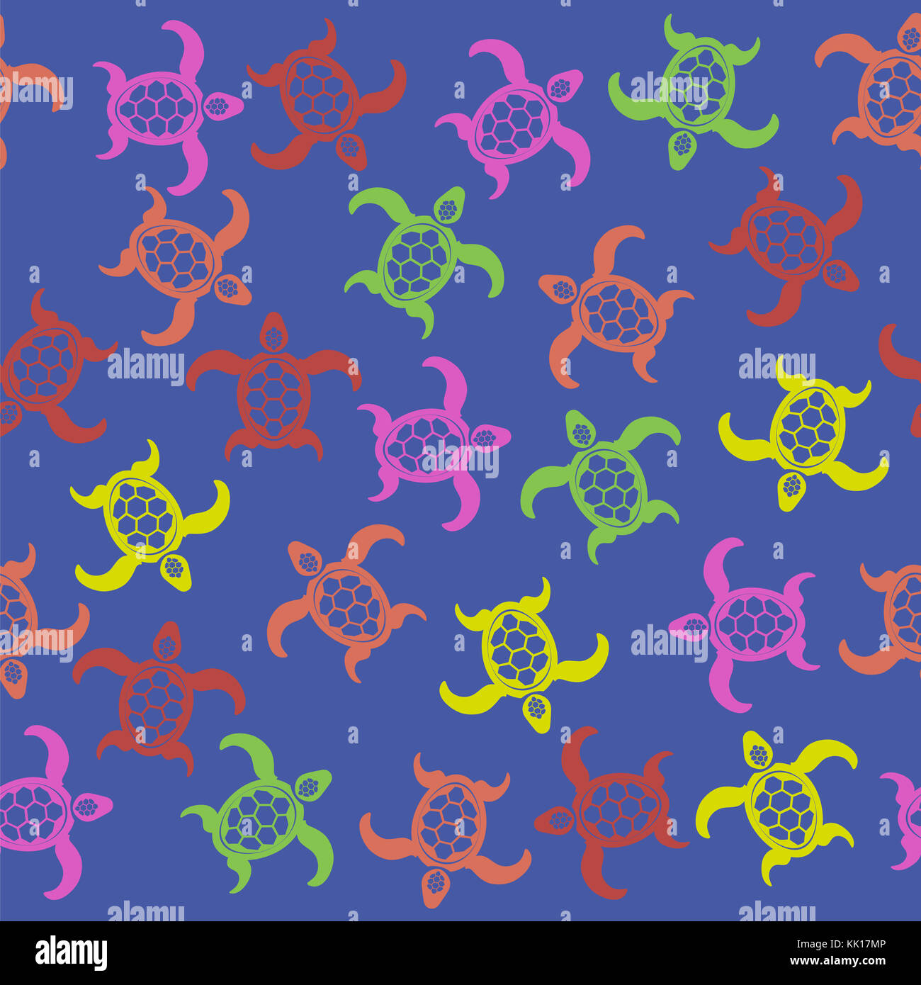 Colored Turtles Icon Seamless Pattern Stock Photo - Alamy