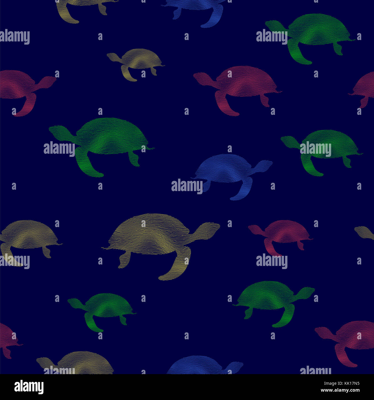 Colored Turtles Icon Seamless Pattern Stock Photo - Alamy