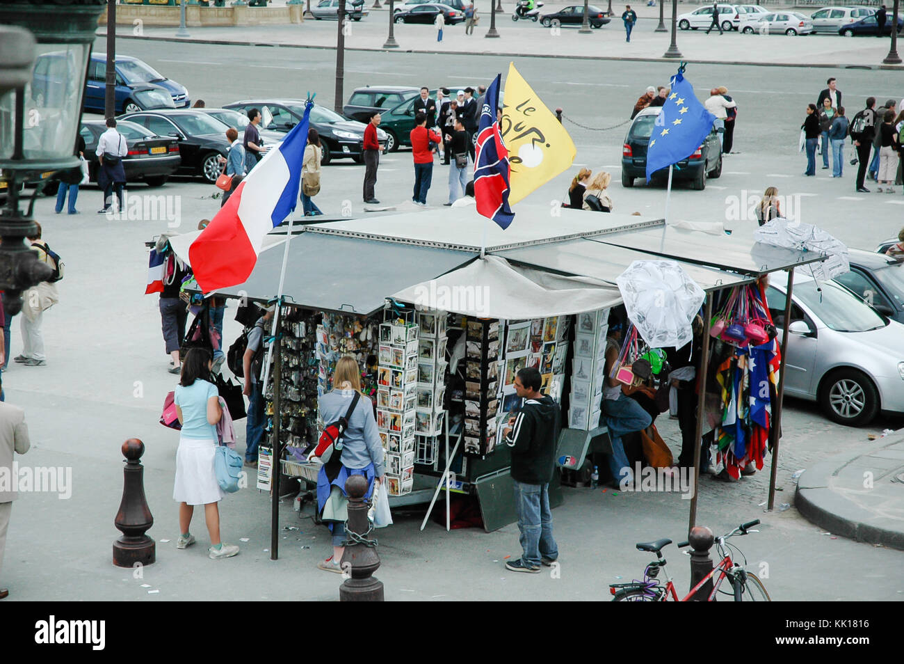 Market stall on a historic Place de la Concorde in Paris selling ...