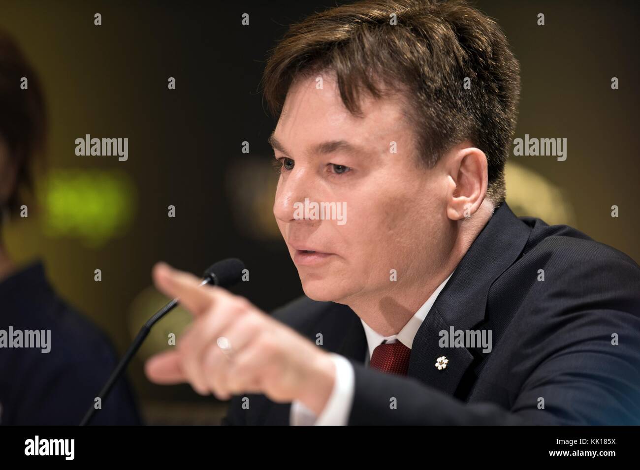 Canadian actor Mike Myers speaks during the Invictus Games opening ...