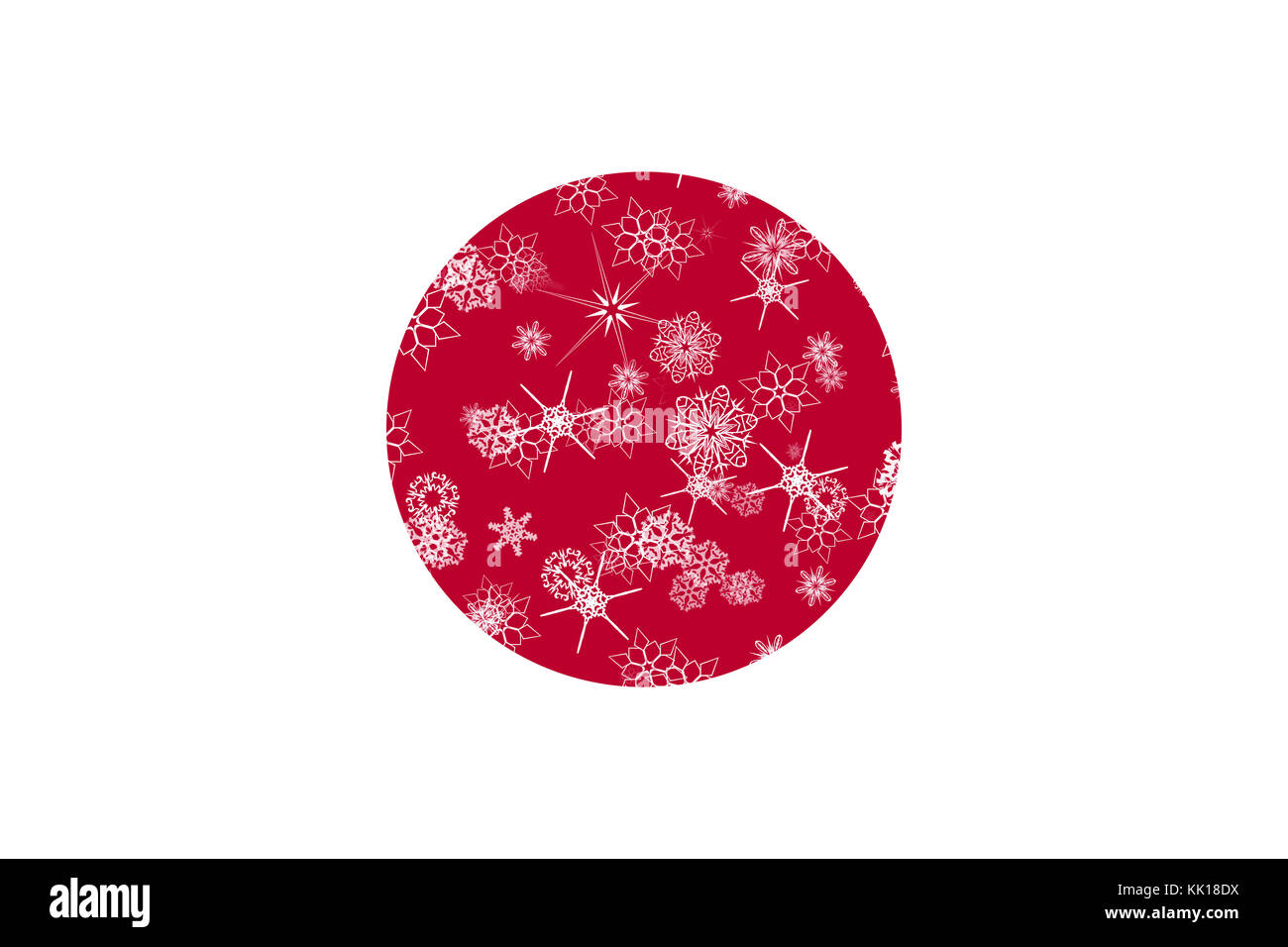 Japan winter snowflake flag Stock Photo - Alamy