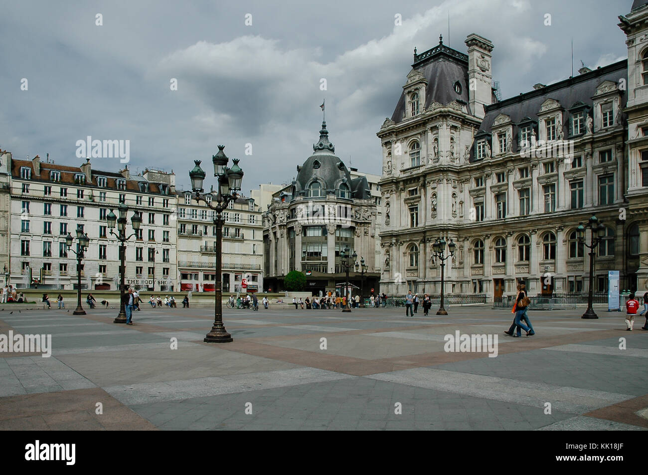 Courtyard of the Hotel de Ville building housing Paris`s local ...