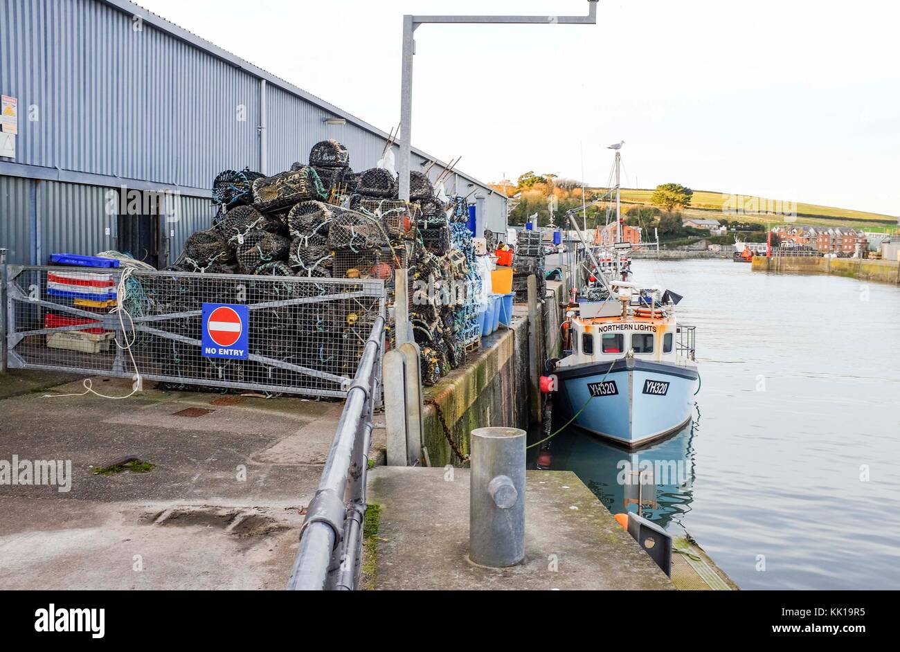 Fishing boats at Padstow Harbour on the River Camel Cornwall UK ...