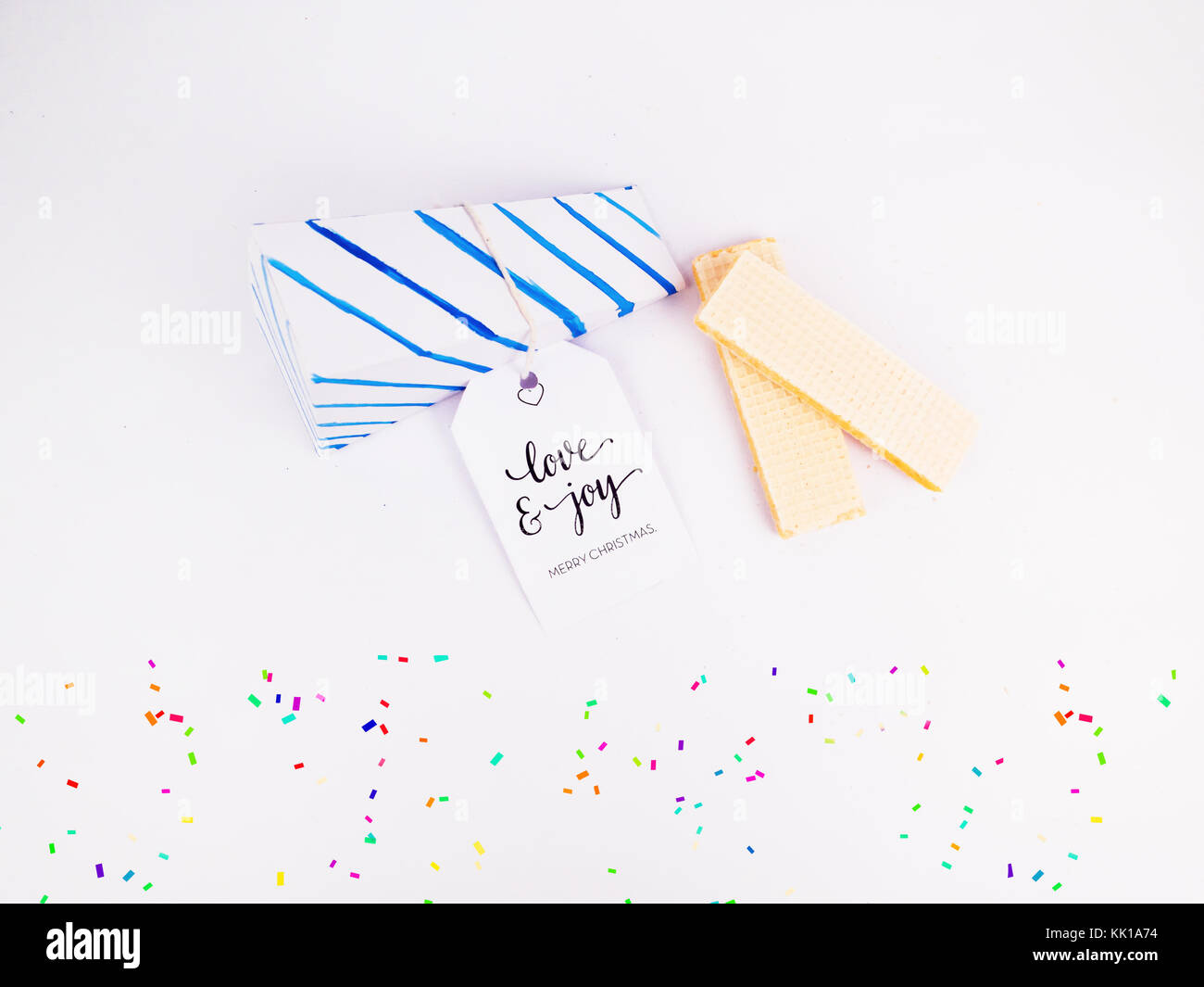 Christmas Decoration with Triangle Wafer Christmas Gift Box with wafers ...