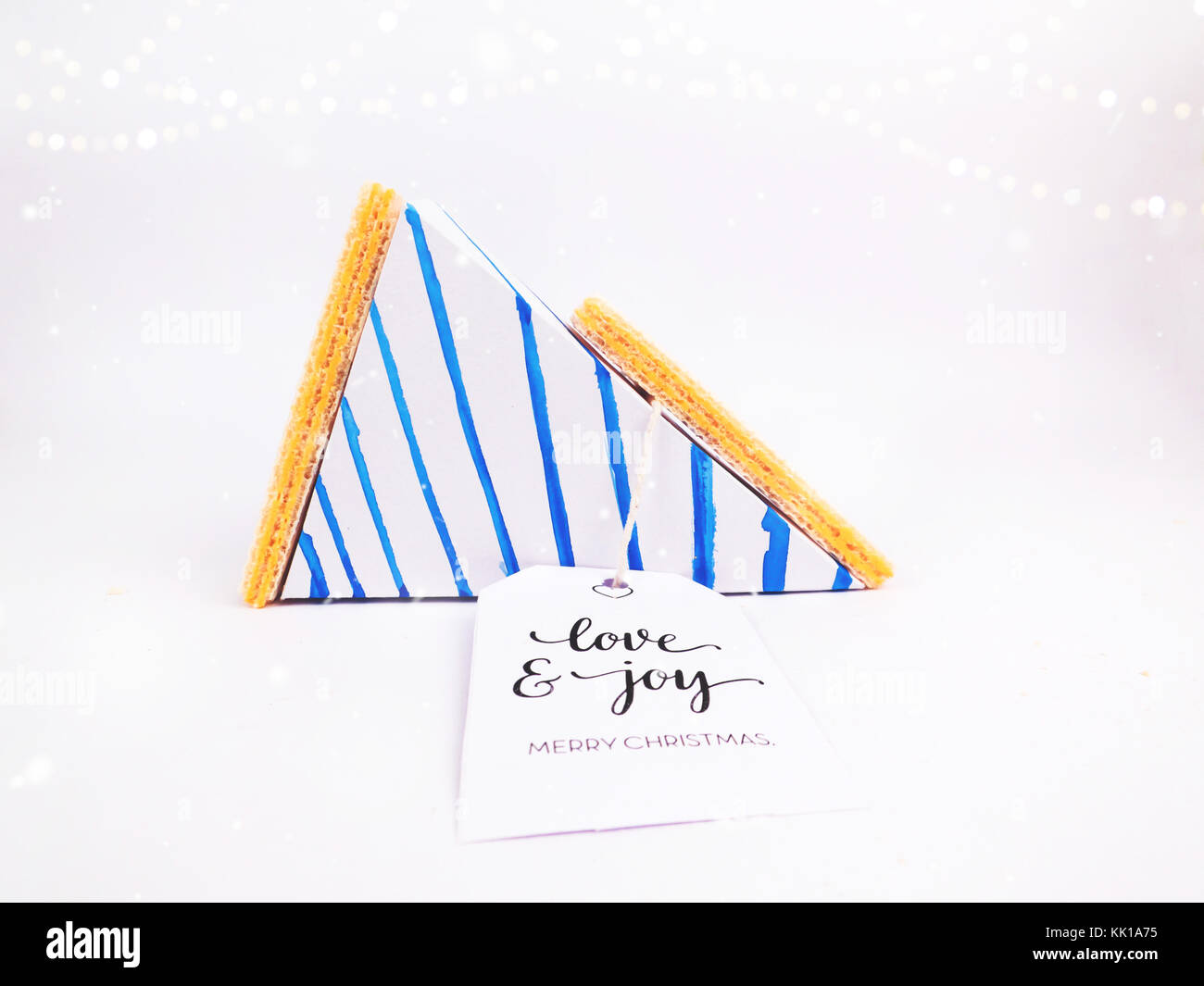 Christmas Decoration with Triangle Wafer Christmas Gift Box with wafers ...