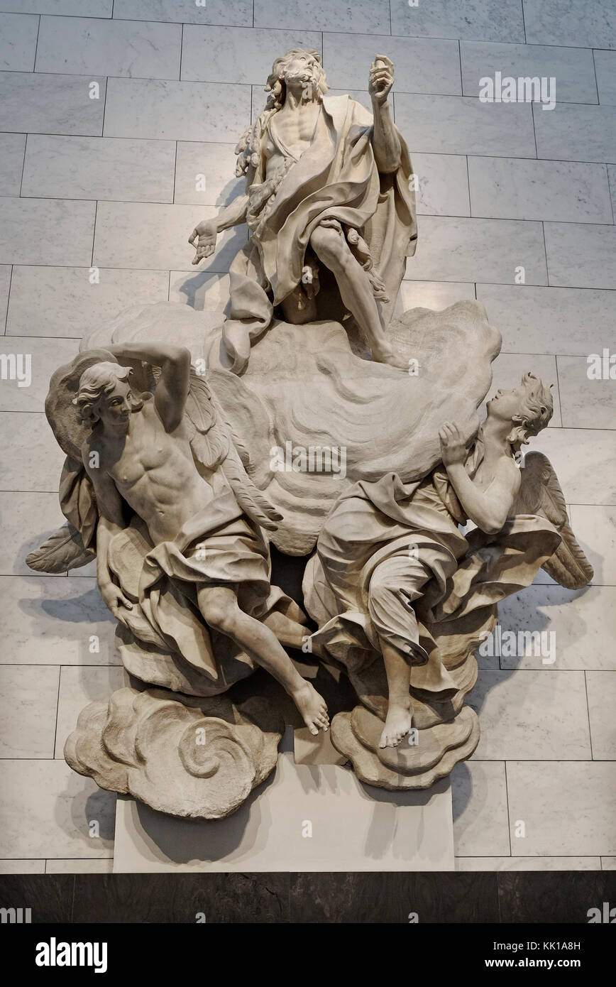 sculpture in entrance foyer of opera del duomo museum, florence, italy ...
