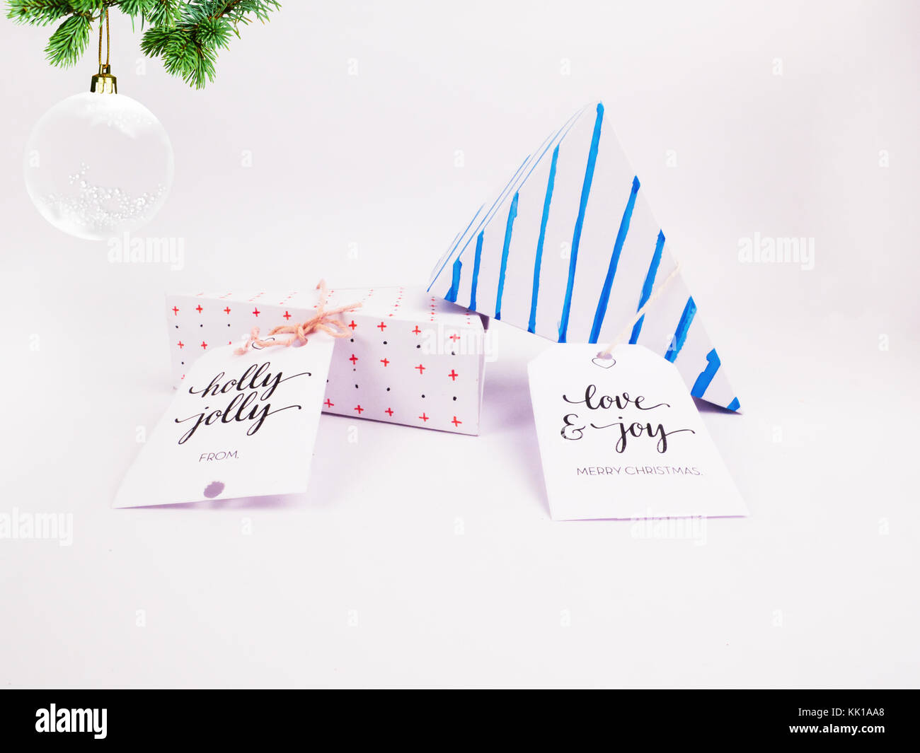 Christmas Decoration with Triangle Wafer Christmas Gift Boxes with ...
