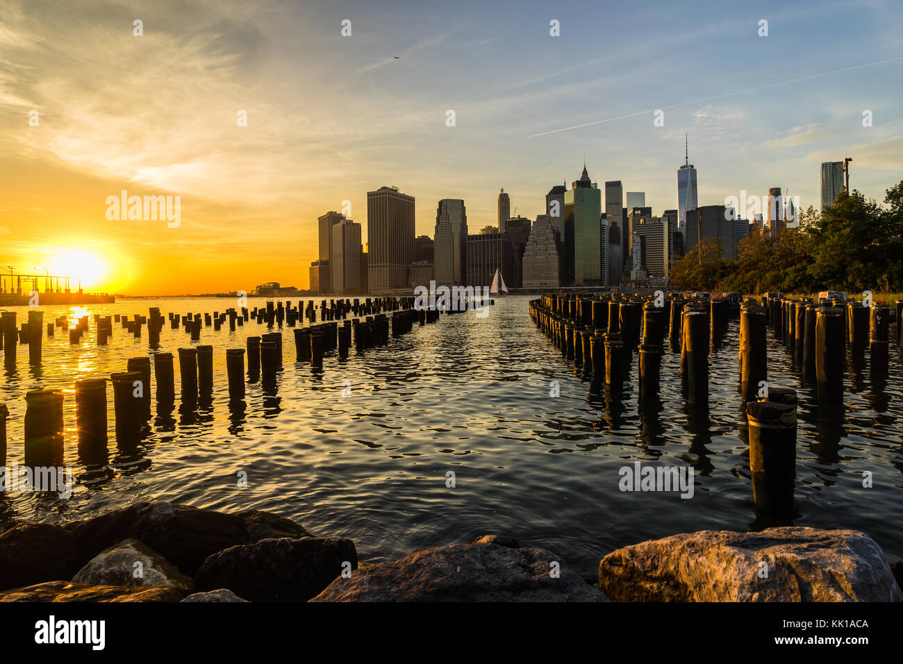 New York Skyline Cityscape Lower Manhatten World Trade Center Freedom ...