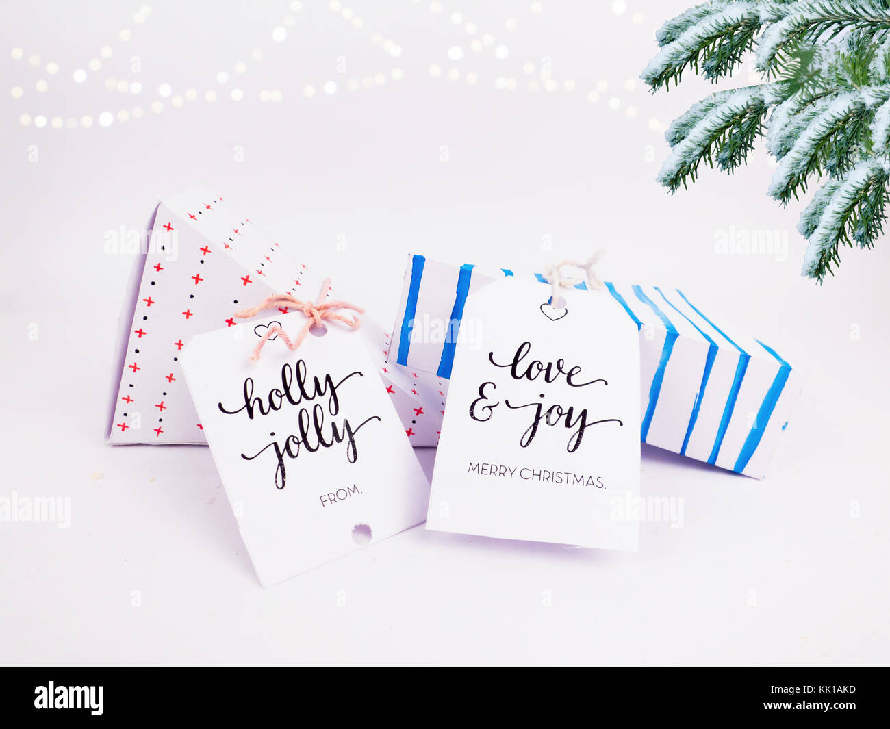 Christmas Decoration with Triangle Wafer Christmas Gift Boxes with ...