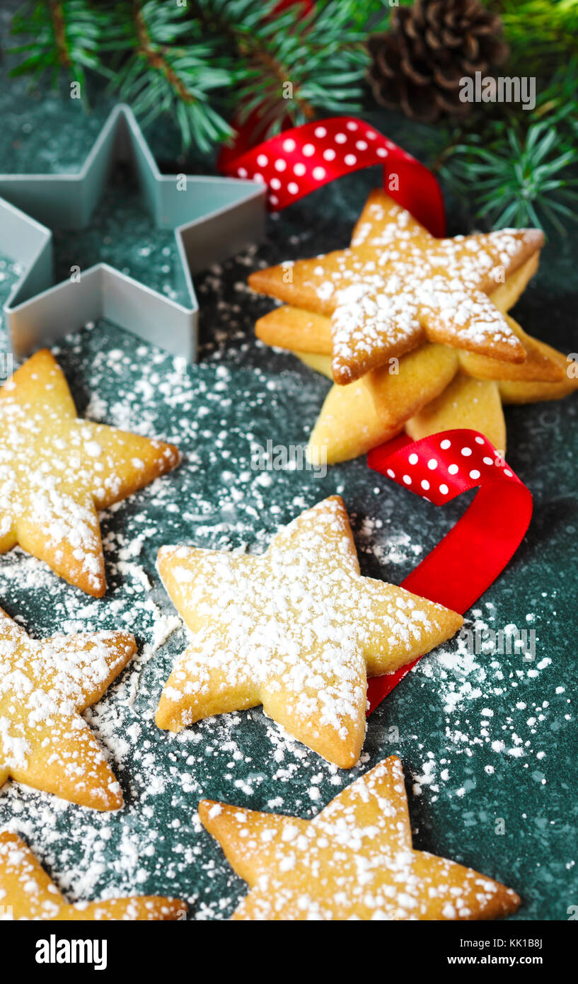 Christmas Star Cookies Stock Photo - Alamy