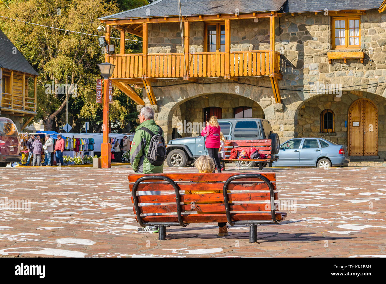 SAN CARLOS DE BARILOCHE, ARGENTINA, APRIL - 2017 - People at civic ...