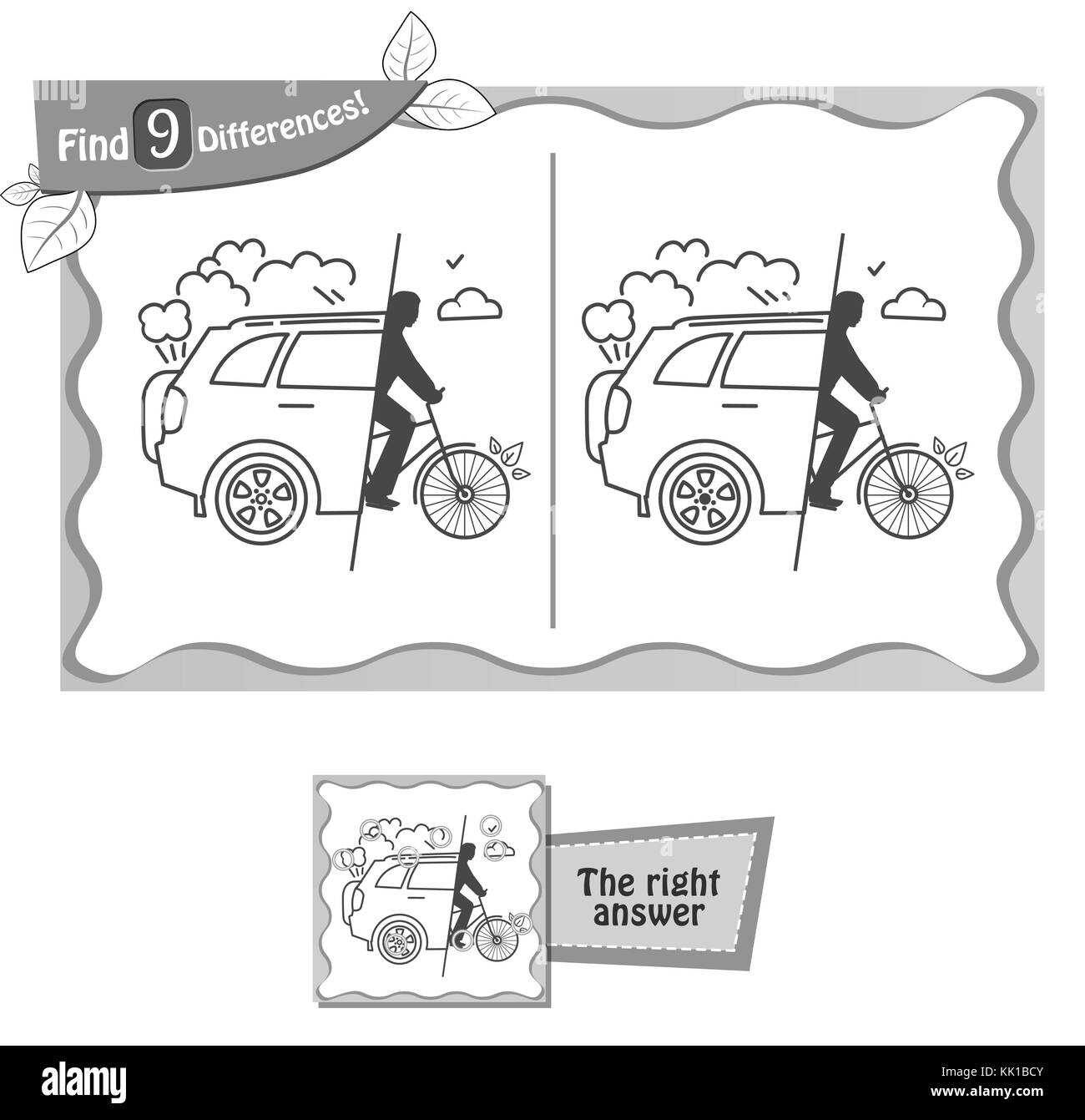 Find the differences Black and White Stock Photos & Images - Alamy