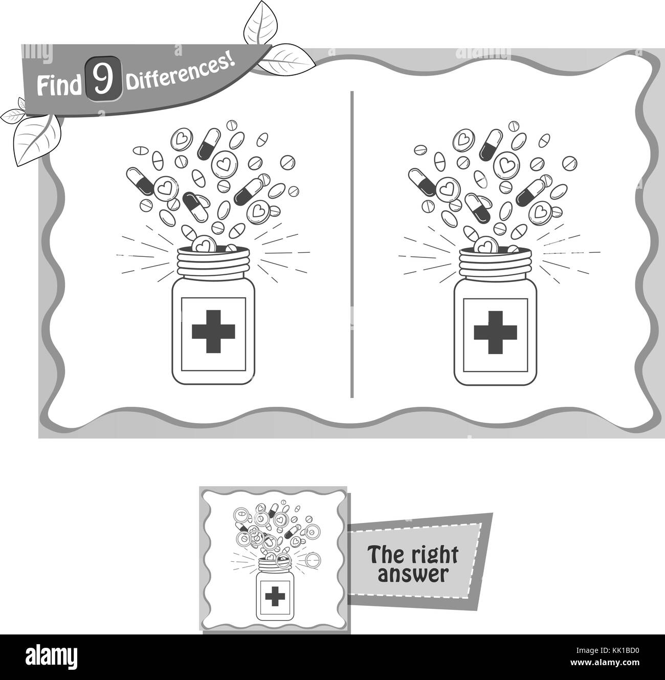 Find the differences Black and White Stock Photos & Images - Alamy