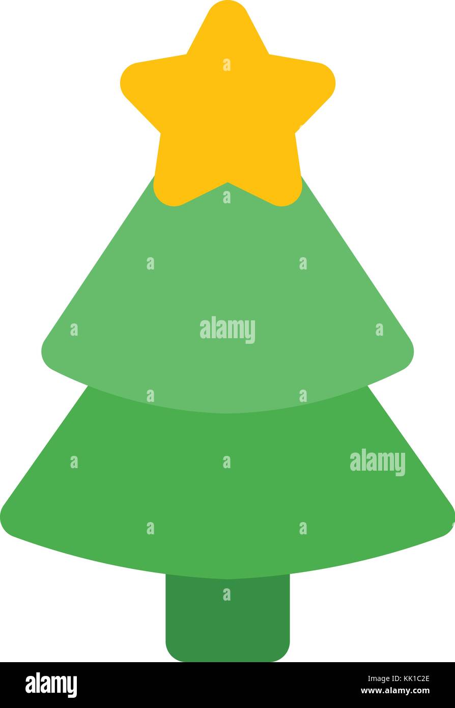 decorative pine tree with star Stock Vector Image & Art - Alamy