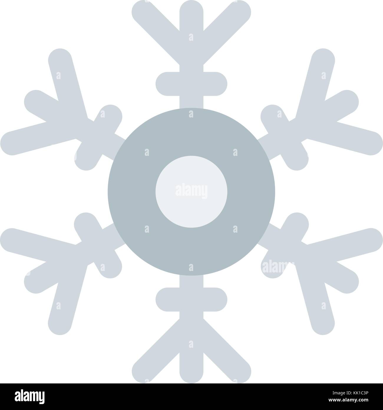 Snowflake, single ice crystal Stock Vector Image & Art - Alamy