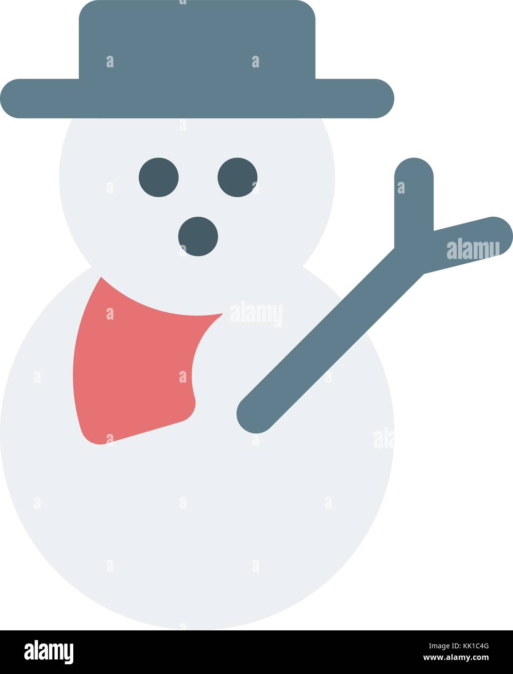 Snowman with scarf Stock Vector Image & Art - Alamy