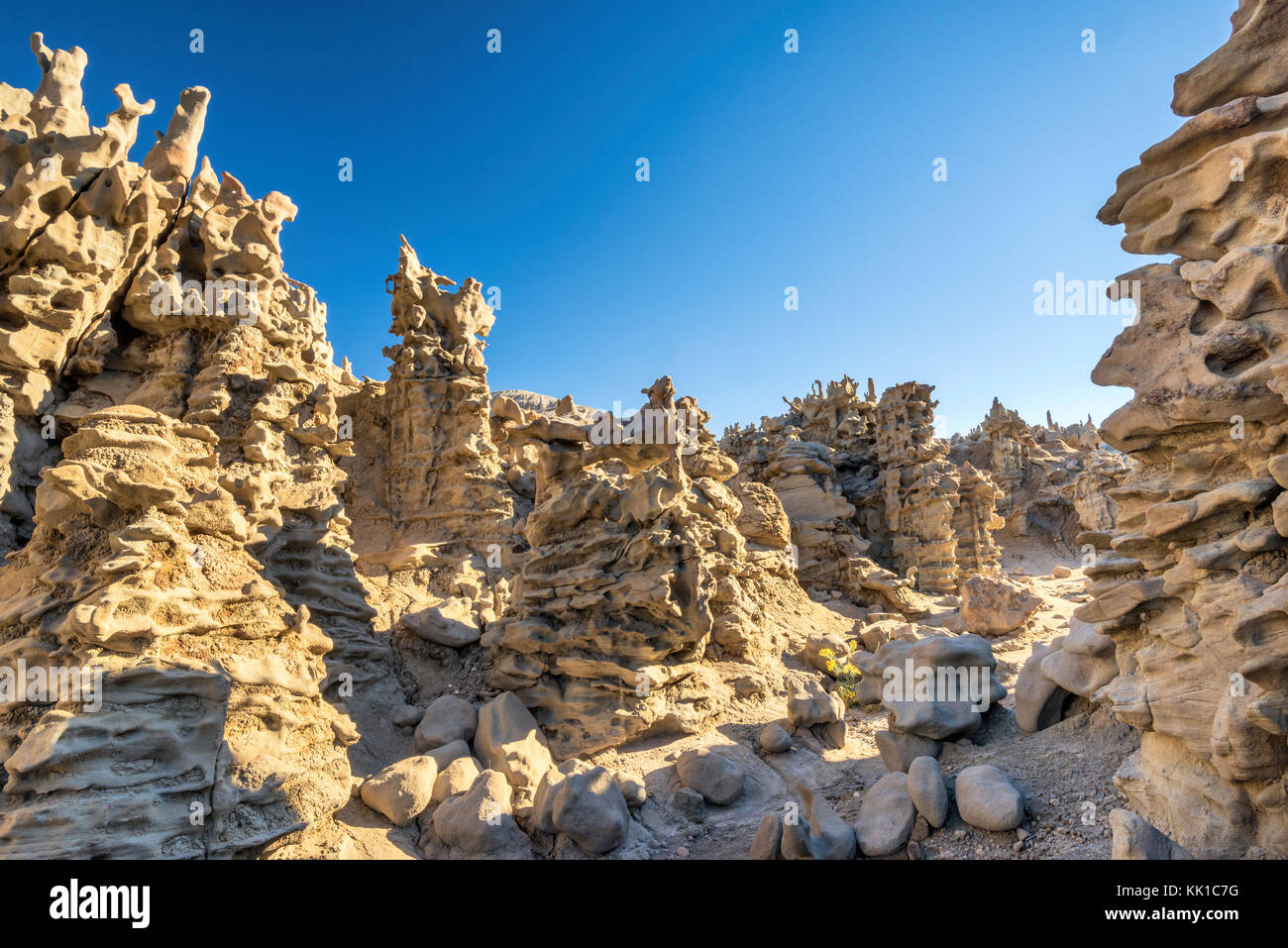 Siltstone rock formations at Fantasy Canyon, near Vernal, Utah, USA ...