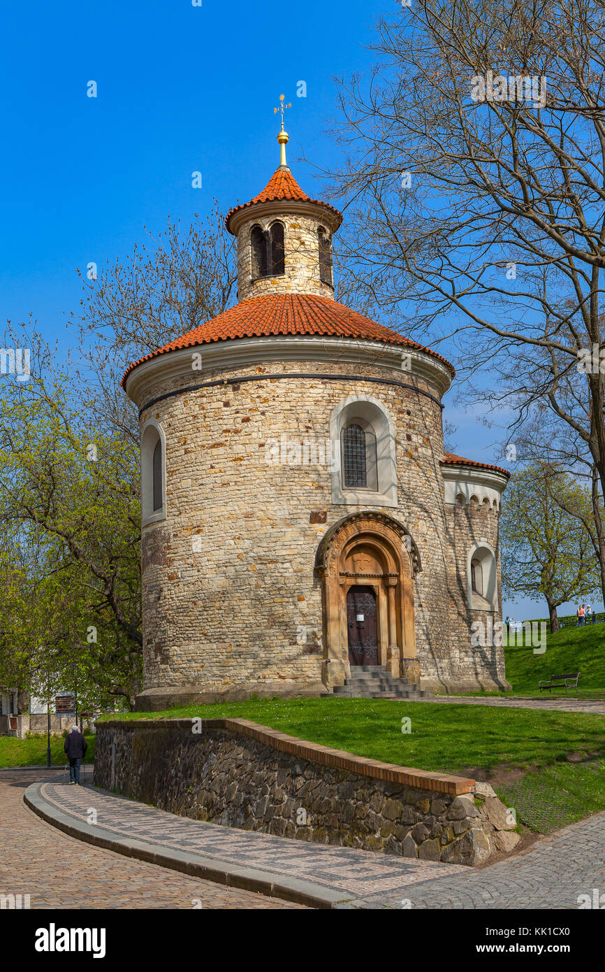 Rotunda chapel of St. Martin in Vysehrad, Prague, Czech Republic Stock ...