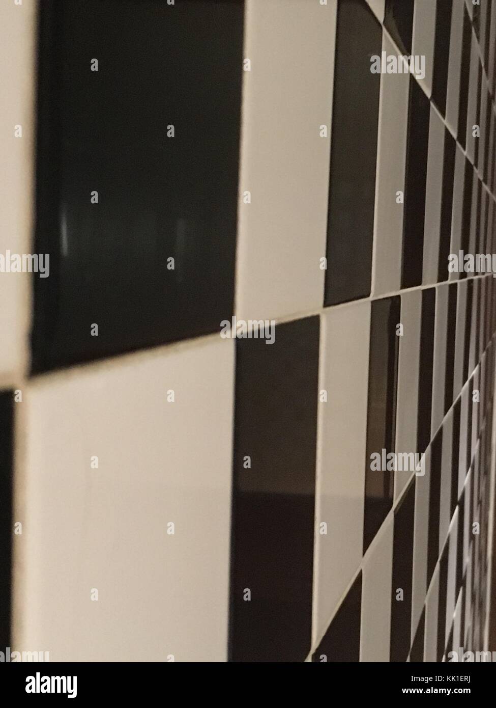 lines of monochrome indoor wall tiles Stock Photo - Alamy