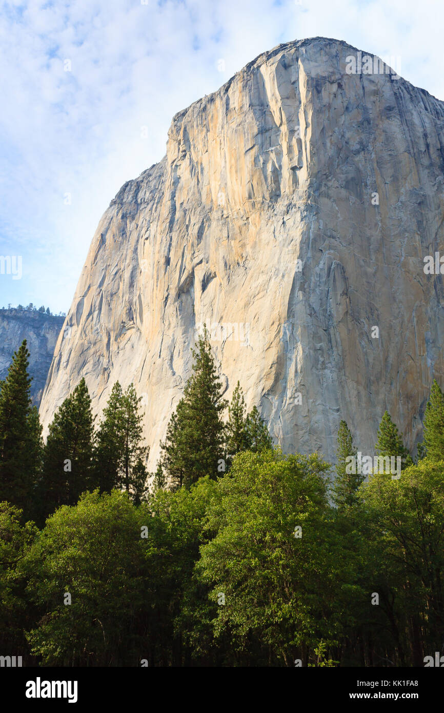 El Capitan rock from Yosemite National Park, California USA. Geological ...