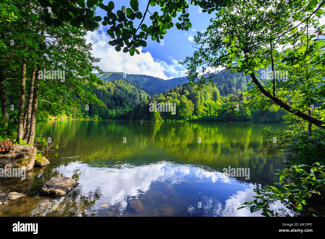 Landscape view of Karagol (Black lake) a popular destination for ...