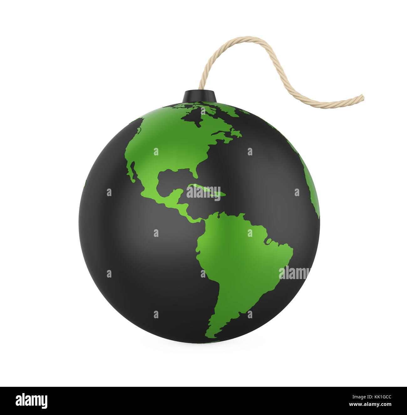 Earth Bomb Isolated Stock Photo - Alamy