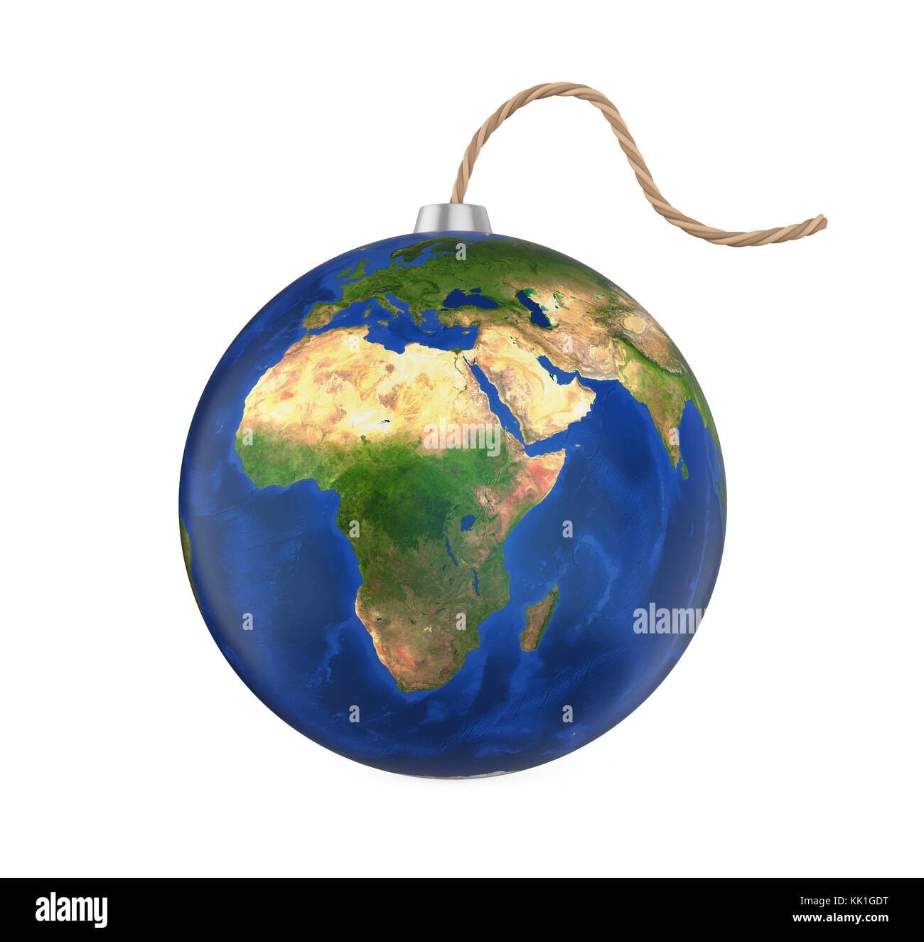 Earth Bomb Isolated Stock Photo - Alamy