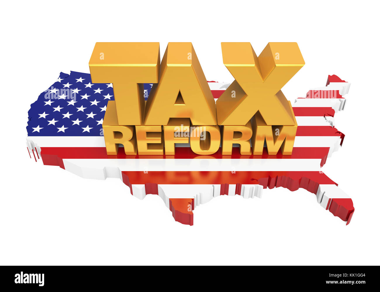 Tax Reform with United States Map Isolated Stock Photo - Alamy