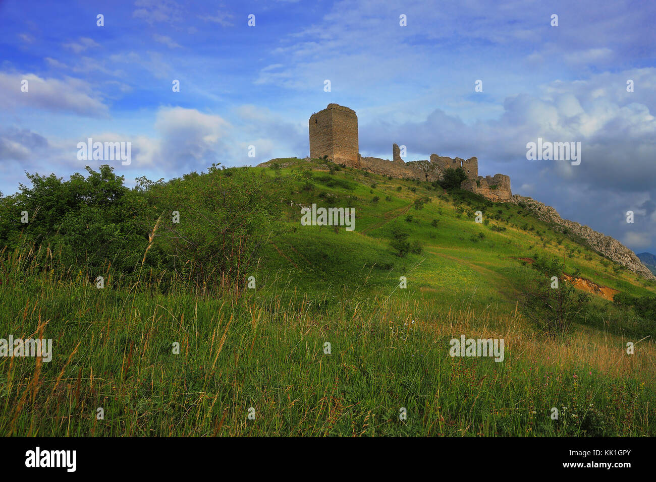 Coltesti fortress in a rainy day, Transylvania, Romania Stock Photo - Alamy